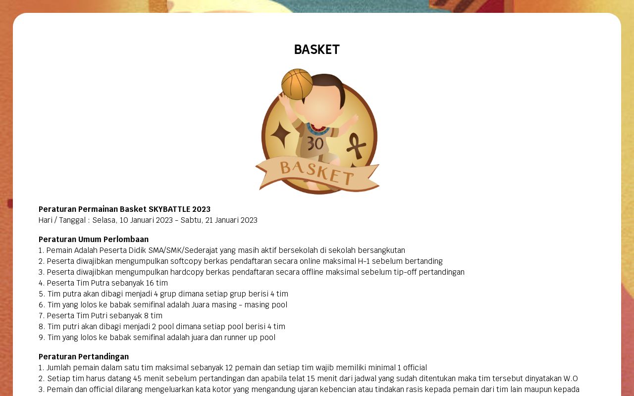 BASKET SKYBATTLE 2023